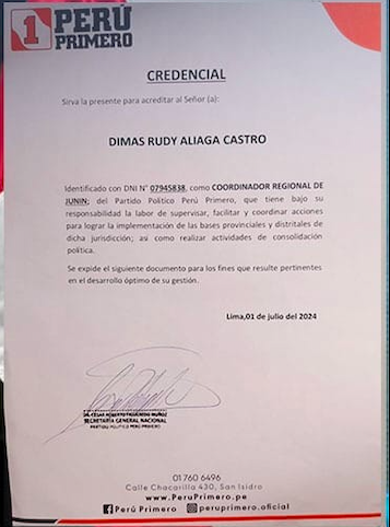Dimas Aliaga en alianza con partido de Martín Vizcarra pese a que no ...